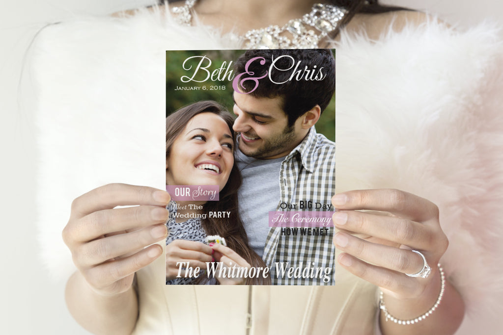 Wedding Program Magazine 4 Page Magazine Style Wedding Program